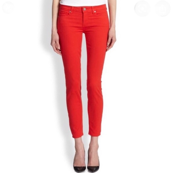 H&M | Jeans | Hm Super Skinny High Jeans Red | Poshmark